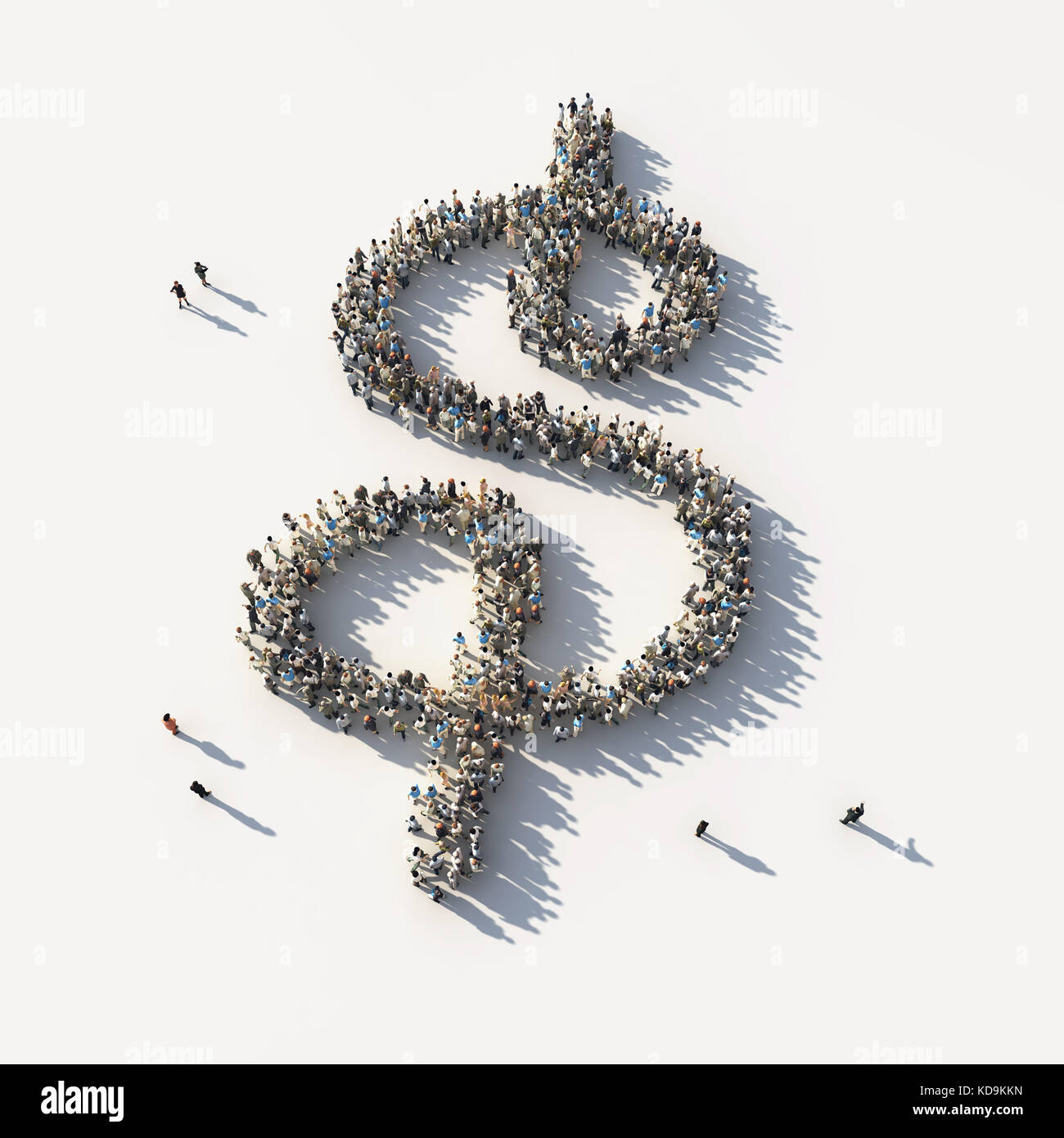 Crowd people money shape hi-res stock photography and images - Alamy