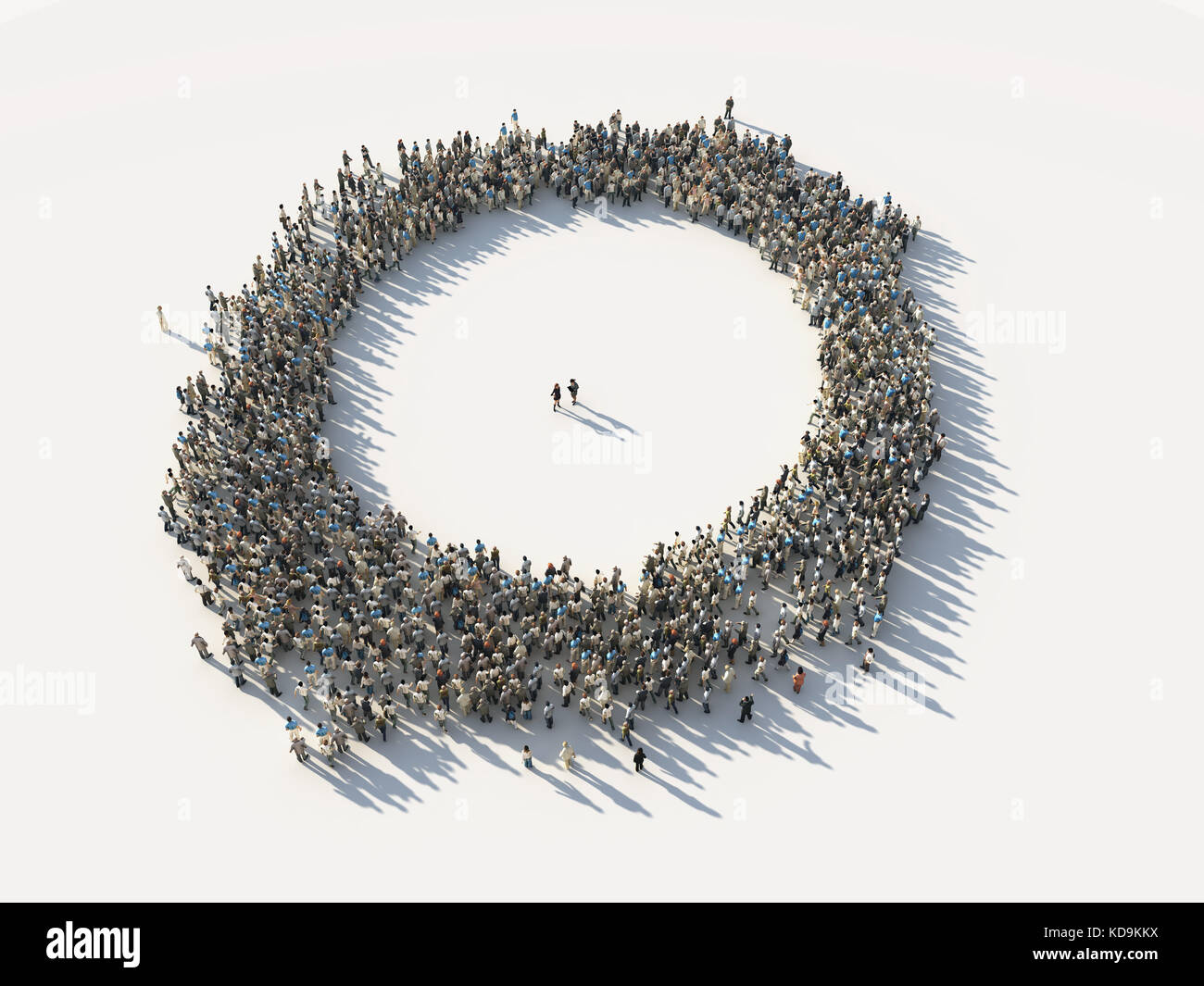 crowd of people as a circle Stock Photo - Alamy