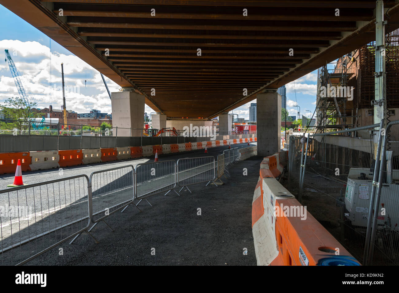 New rail bridges under construction over Trinity Way inner ring road ...