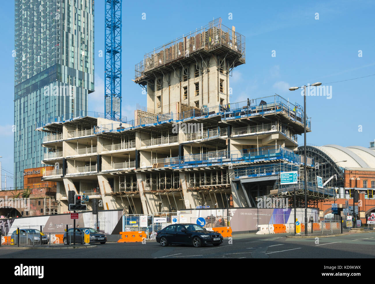 The Axis apartment block under construction, by the Rochdale canal ...