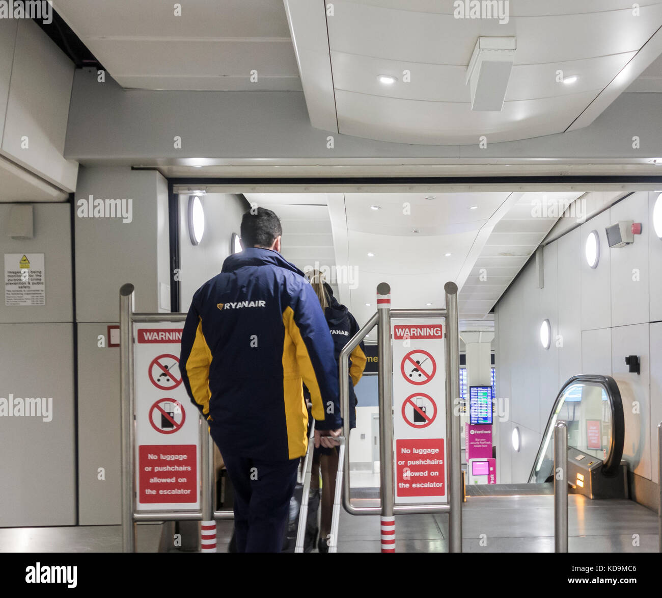Ryanair staff at Manchester airport. UK Stock Photo - Alamy