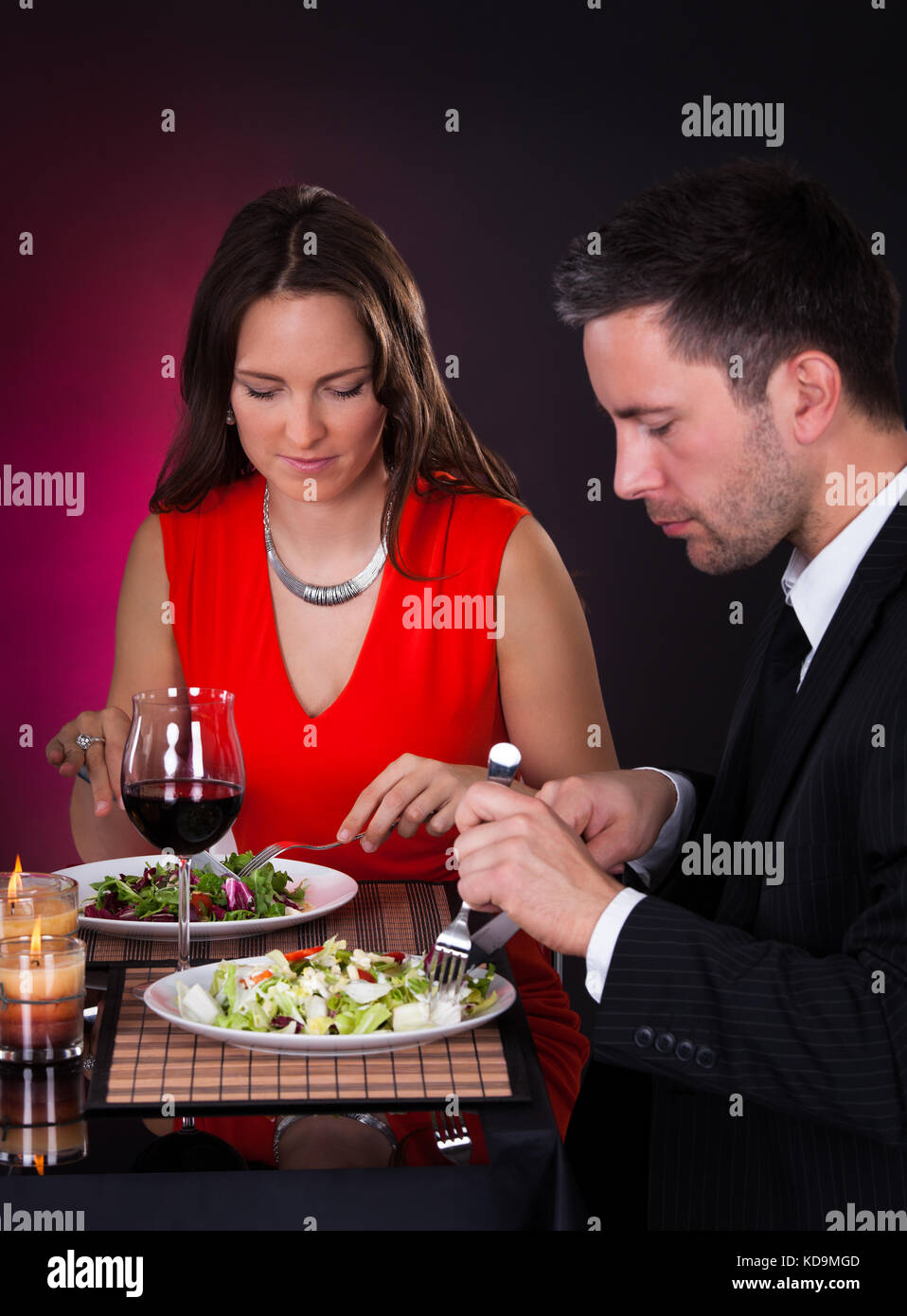 Man eating dinner fork hi-res stock photography and images - Alamy