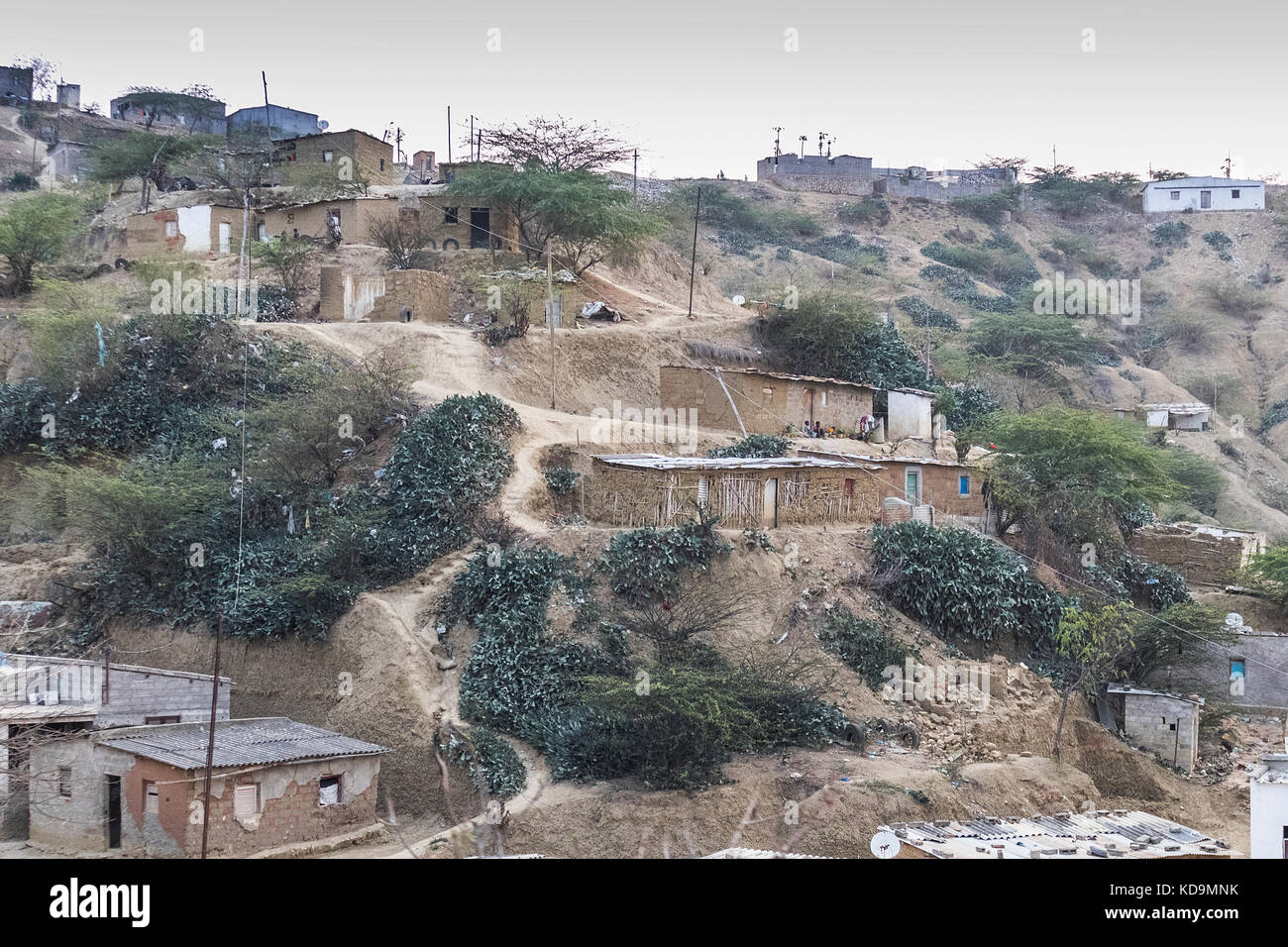 African village on the mountainside. Sumbe. Angola Stock Photo - Alamy
