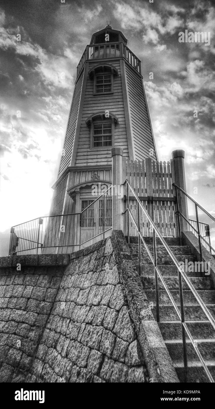 Traditional Style Wooden Lighthouse in Japan Stock Photo - Alamy