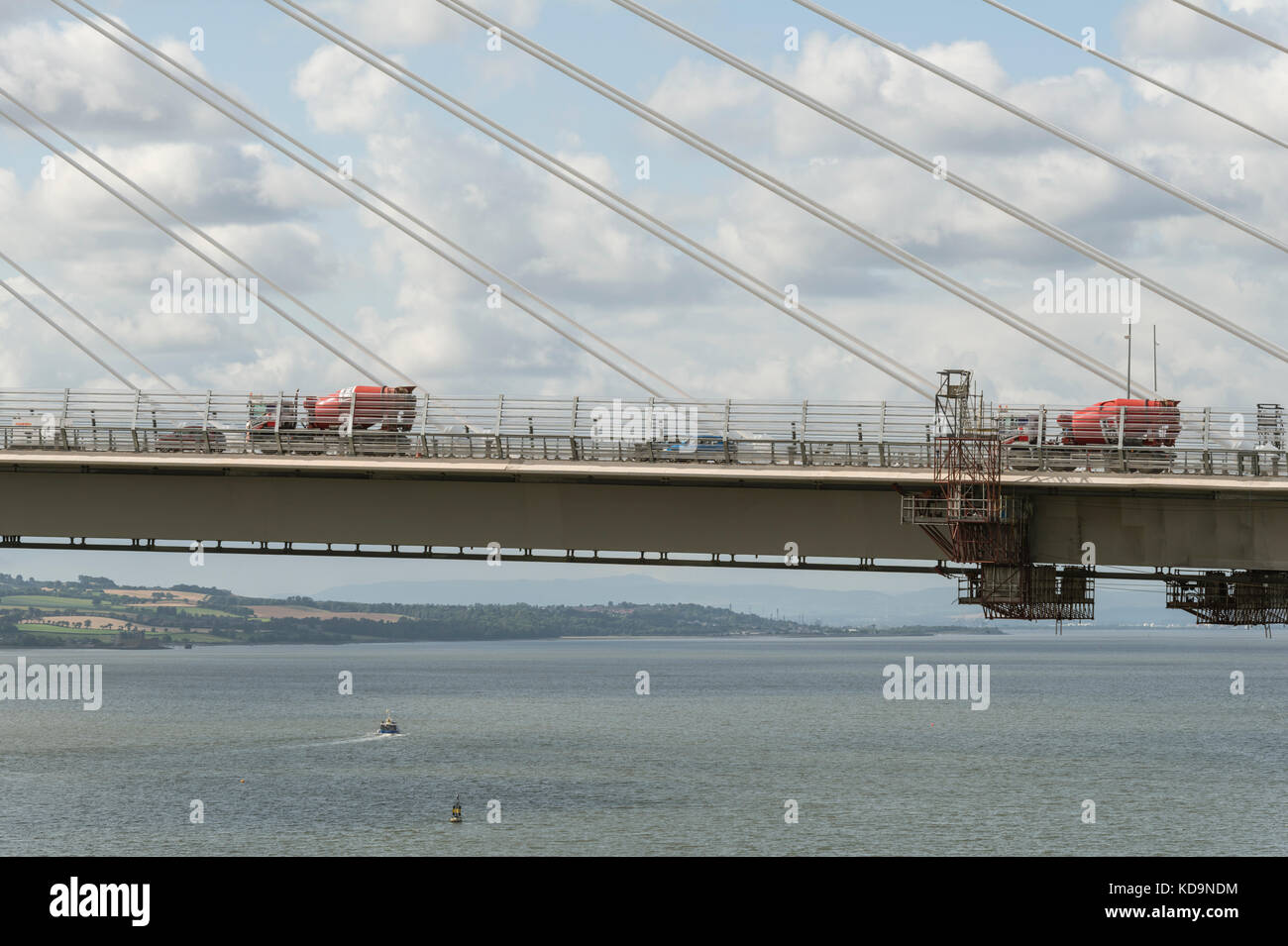 Queensferry crossing over river Forth, Queensferry, Scotland, UK Stock ...