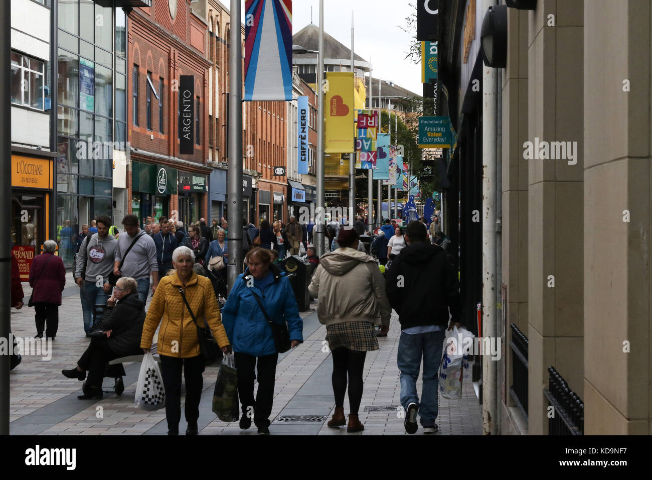 Pedestrian area belfast city centre hi-res stock photography and images ...
