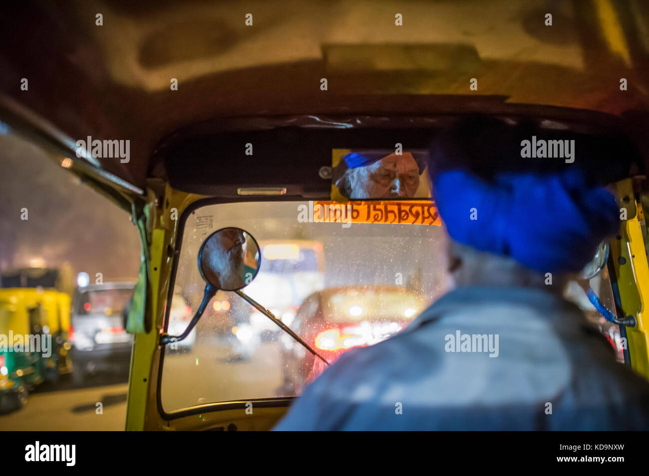 AGRA - INDIA DECEMBER 6 2017. A rickshaw (also known as Tuc Tuc) driver ...