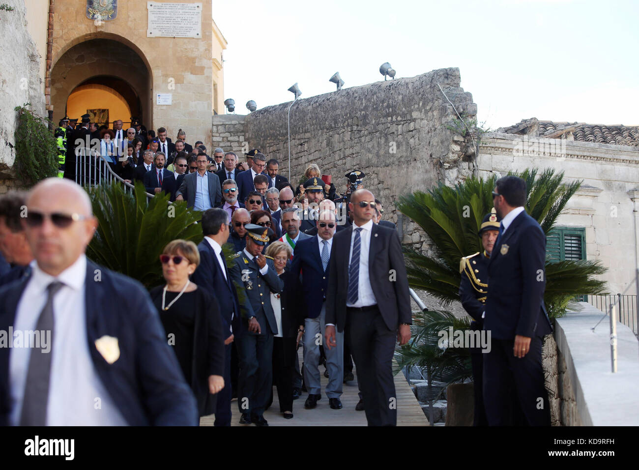 Modica, Sicily. 11th Oct, 2017. Modica, Prince Albert II of Monaco in ...
