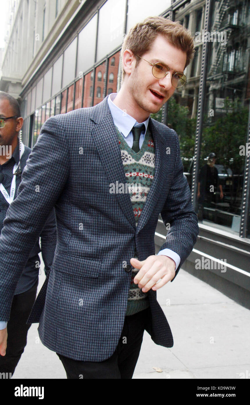 New York, NY, USA. 11th Oct, 2017. Anderw Garfield seen at AOL's Build ...