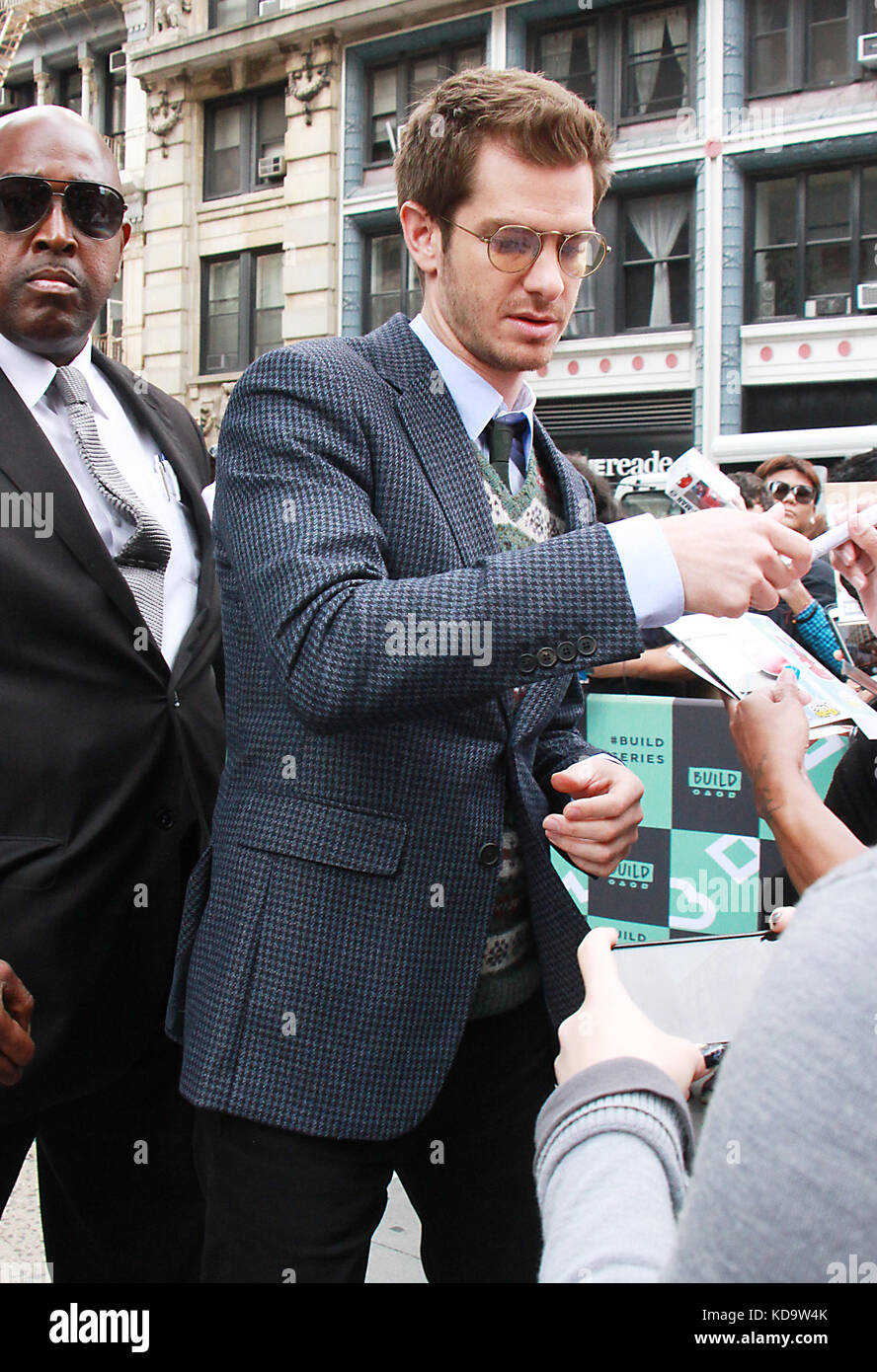 New York, NY, USA. 11th Oct, 2017. Anderw Garfield seen at AOL's Build ...
