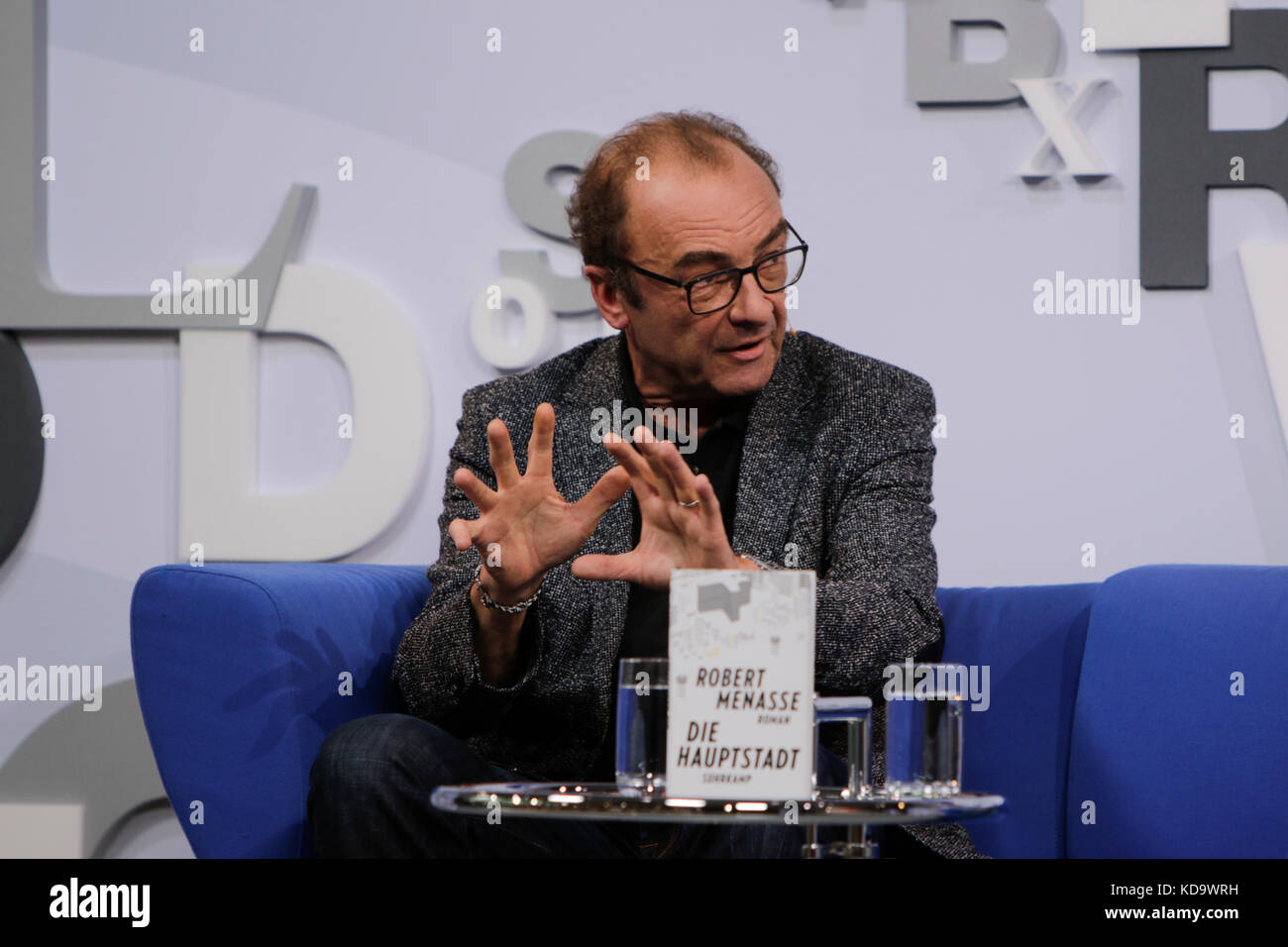 Frankfurt, Germany. 11th October 2017. Austrian author Robert Menasse ...