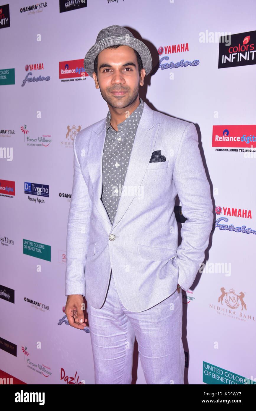 Mumbai, India. 11th Oct, 2017. Indian film actor Rajkumar Rao present ...