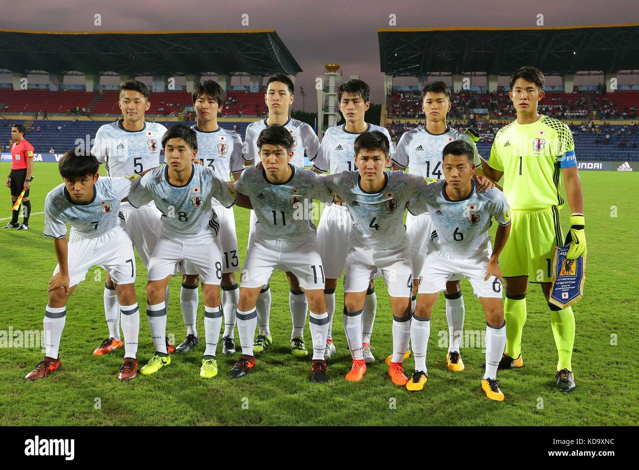 Guwahati, India. 11th Oct, 2017. U-17 Japan team group line-up (JPN ...