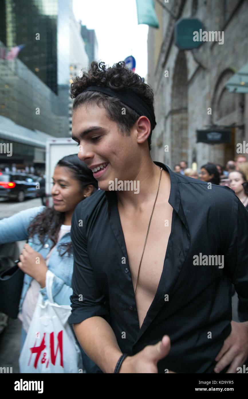 New York, New York October 23. Latin American Boy Band CNCO on 42nd ...