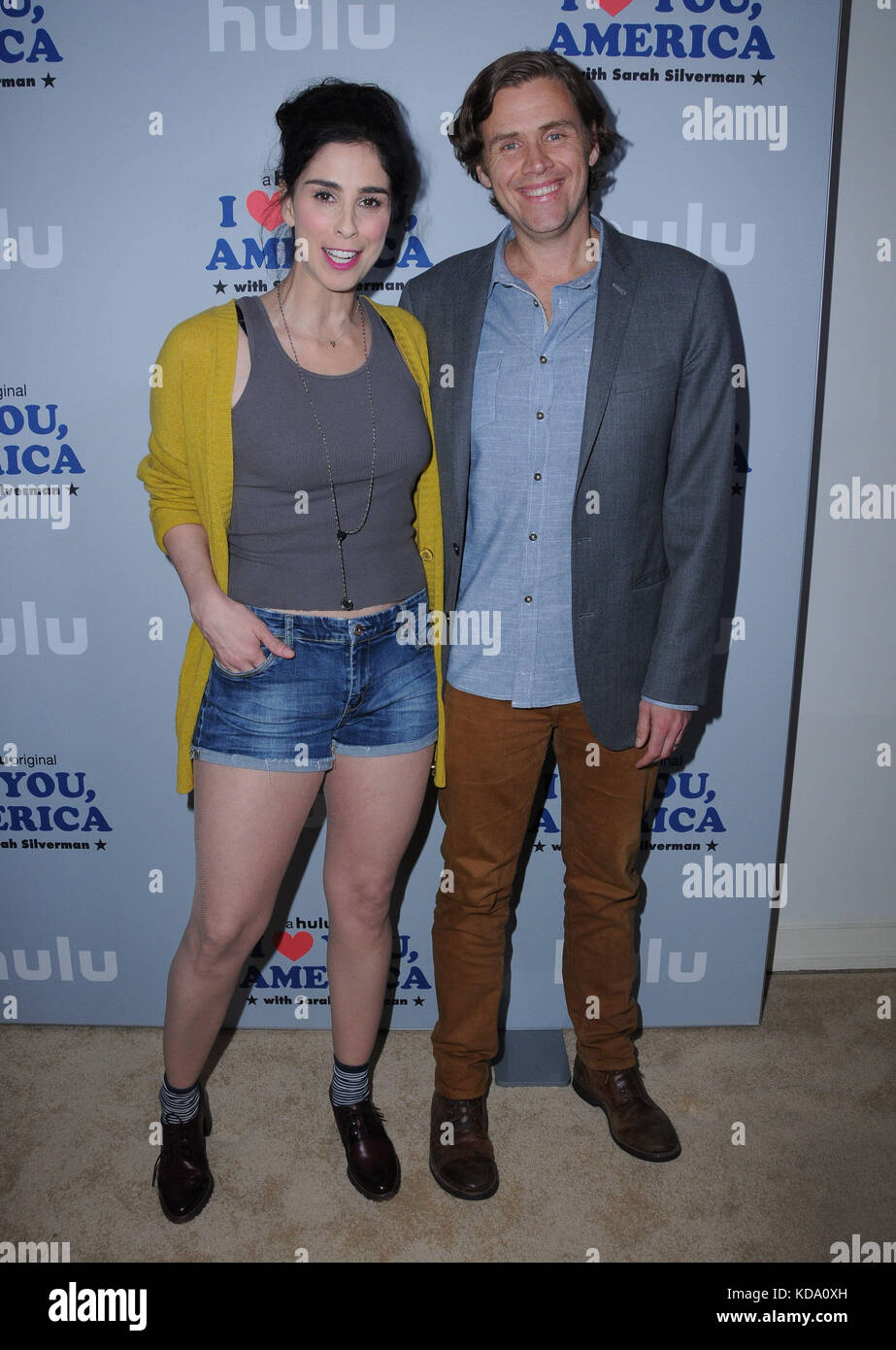 Hollywood, CA, USA. 11th Oct, 2017. Sarah Silverman, Gavin Purcell. Premiere of Hulu's ''I Love ...
