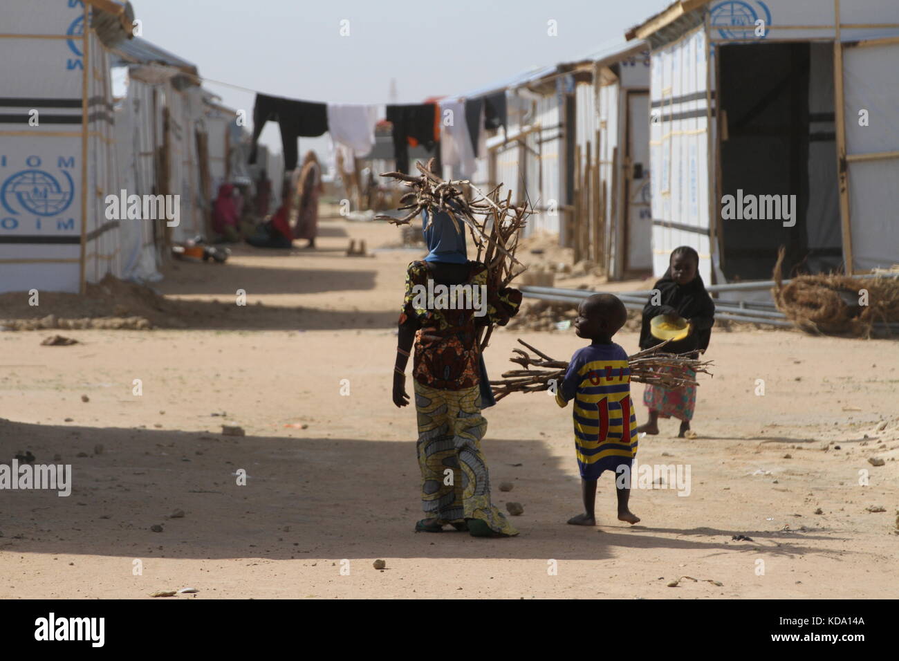 Maiduguri, Nigeria. 28th June, 2017. Refugees standing in the Bakassi ...