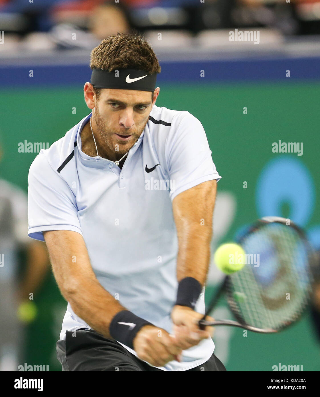 Shanghai, China. 12th Oct, 2017. Juan Martin Del Potro of Argentina ...