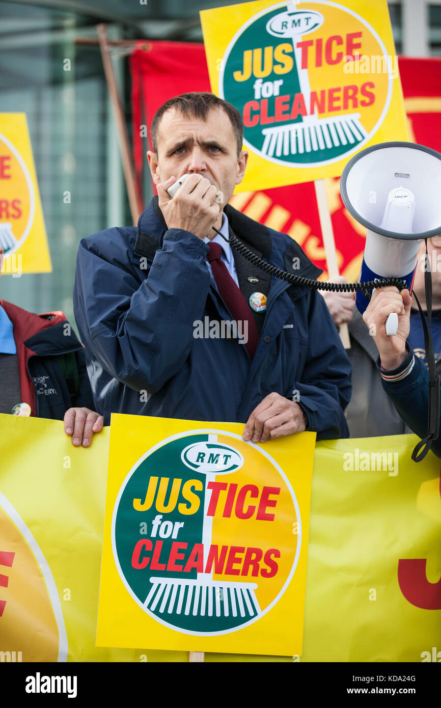 London, UK. 12th October, 2017. John Leach, National President of the ...