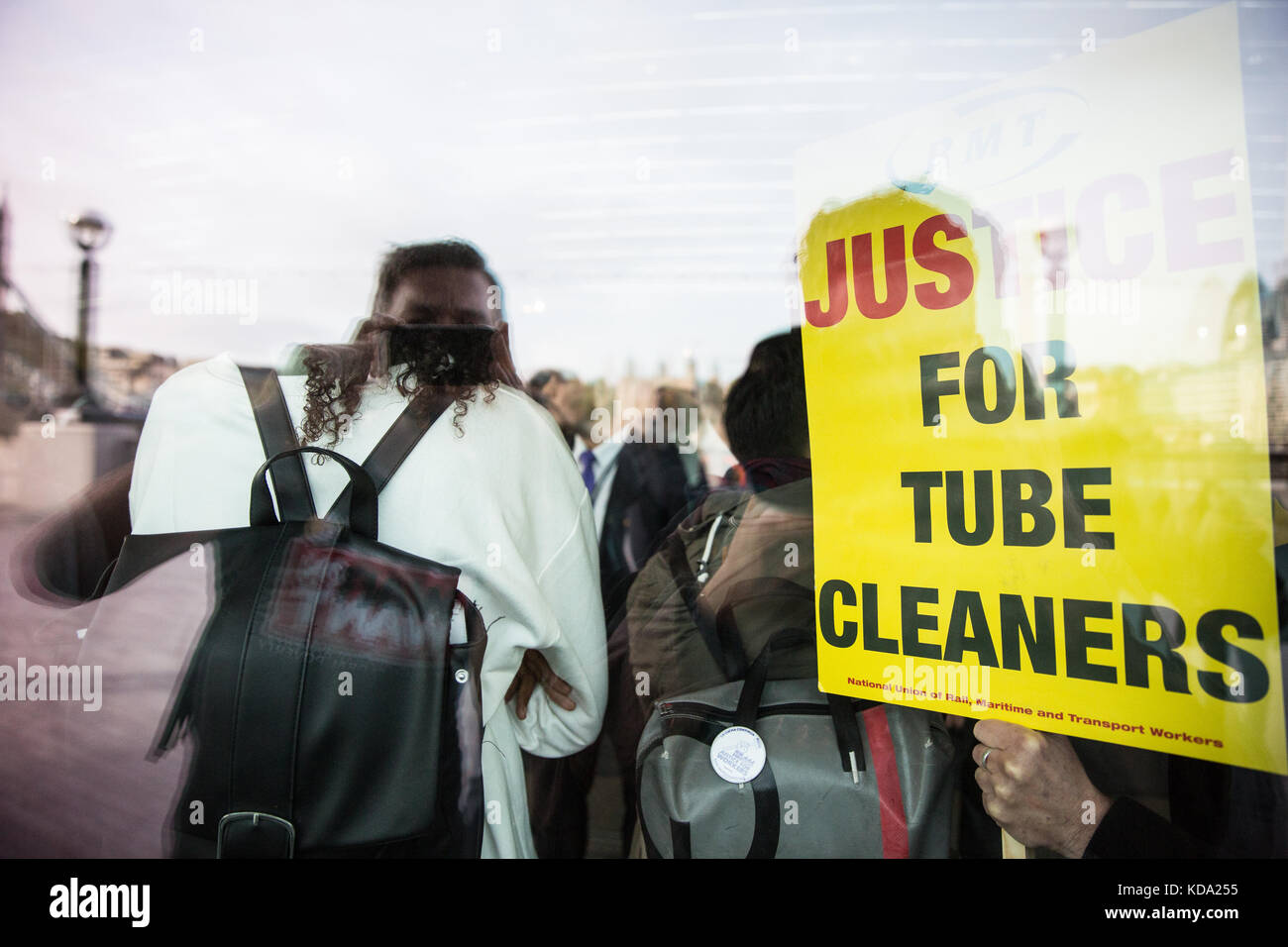 London, UK. 12th October, 2017. London Underground cleaners from the ...