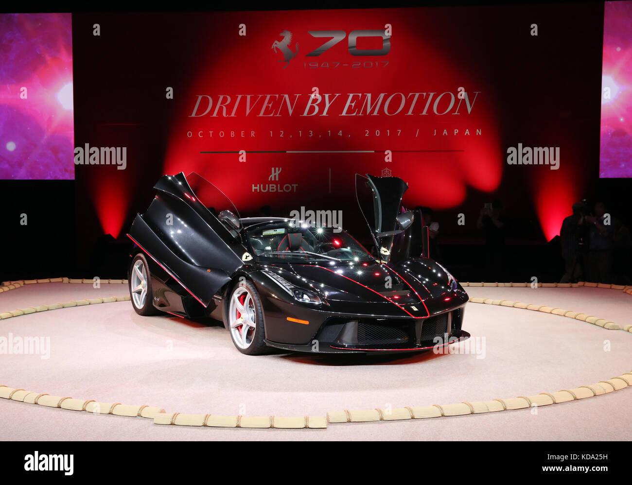 Tokyo, Japan. 12th Oct, 2017. Italian sports car maker Ferrari's ...