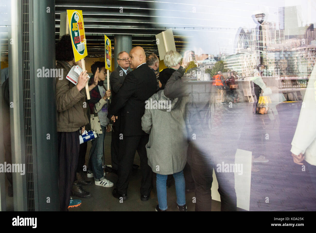 London, UK. 12th October, 2017. London Underground cleaners from the ...