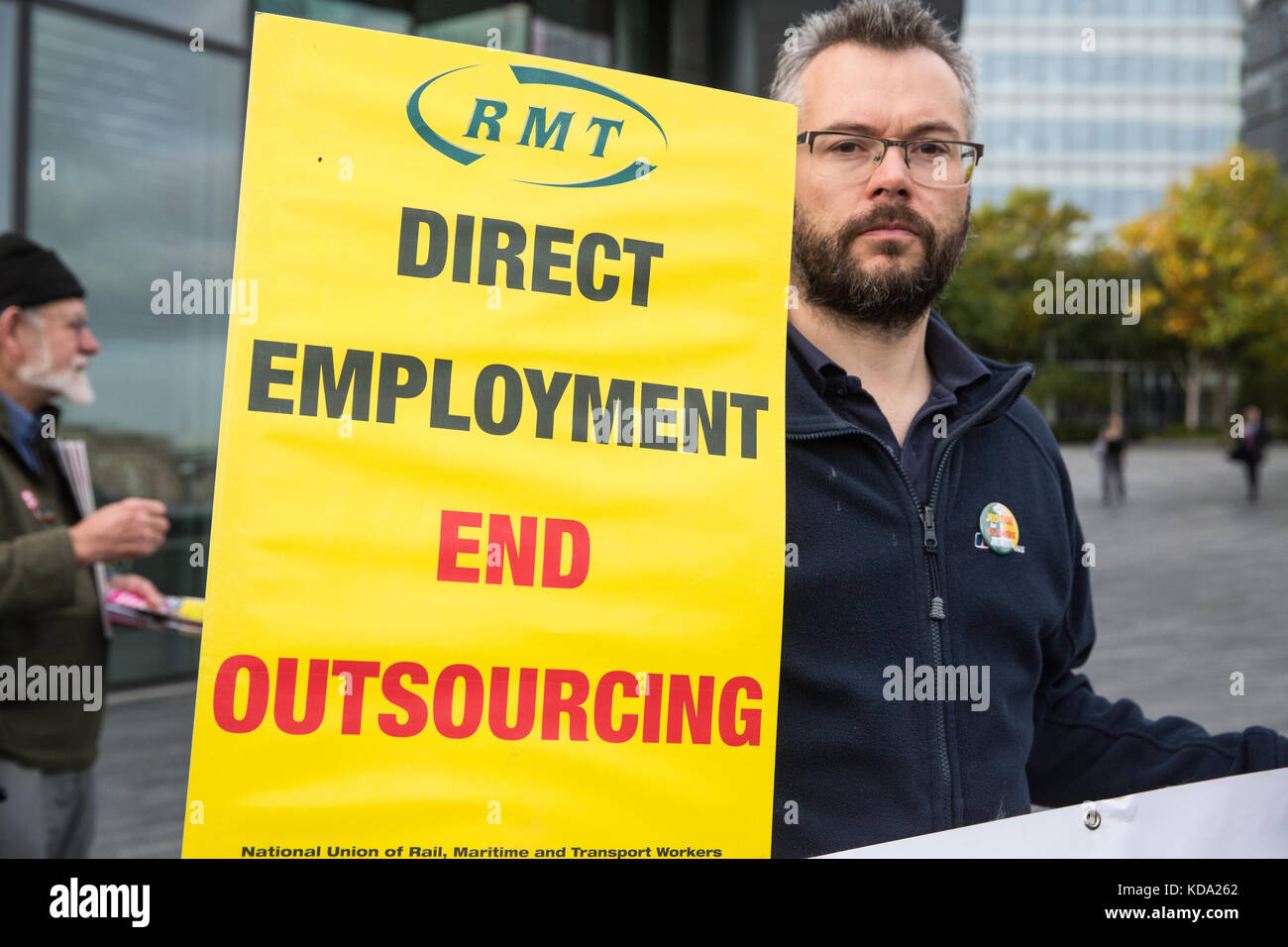 London, UK. 12th Oct, 2017. London Underground cleaners from the Rail ...