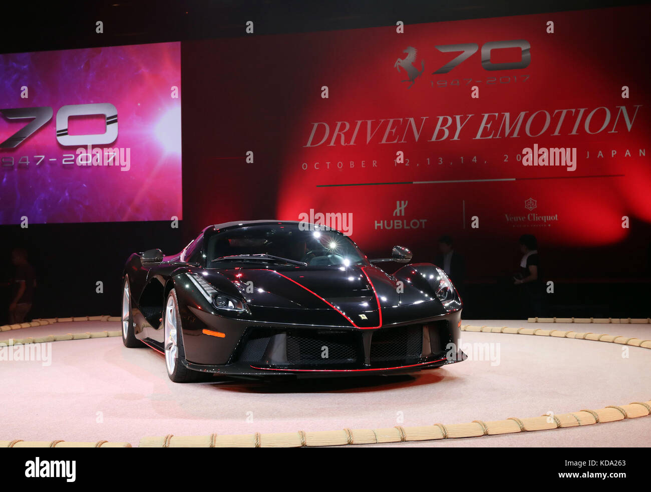 Tokyo, Japan. 12th Oct, 2017. Italian sports car maker Ferrari's ...