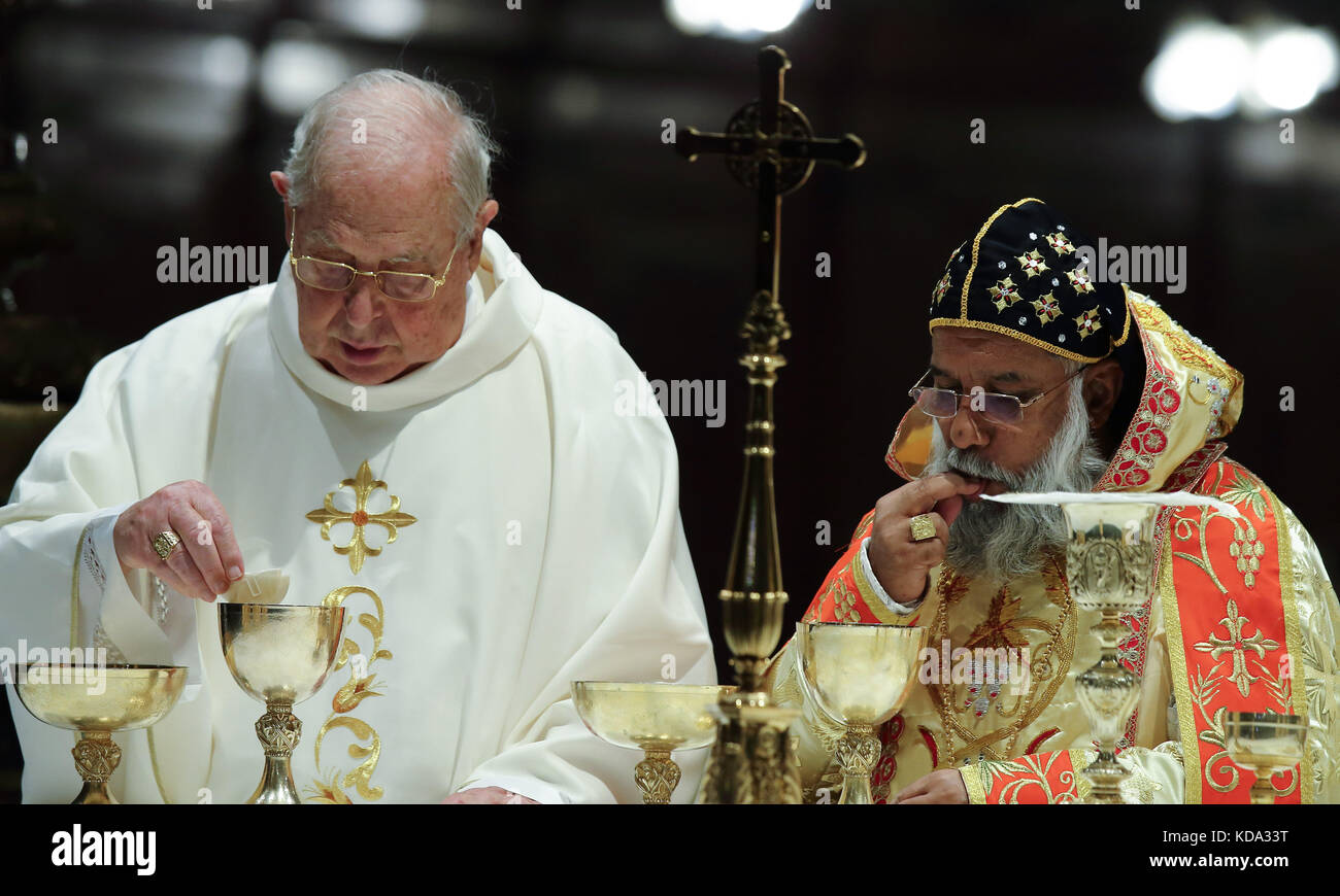 Rome, Italy. 12th October, 2017. Pope Francis celebrates mass in the ...