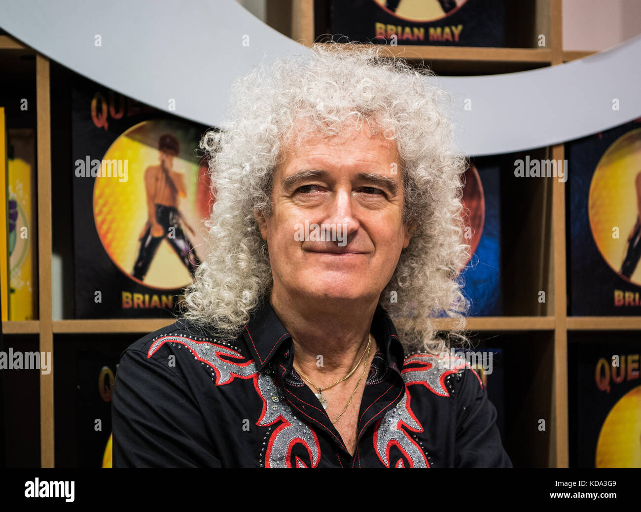 Frankfurt am Main, Germany. 12th Oct, 2017. Guitarrist Brian May of ...