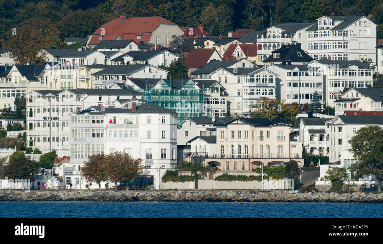 Picture of the renovated old town of Sassnitz taken on the island of ...