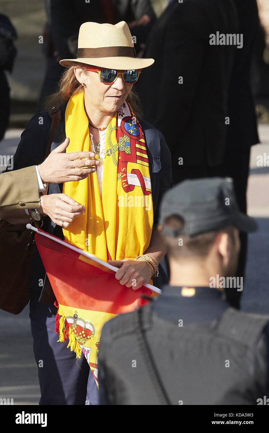 Madrid, Spain. 12th Oct, 2017. Princess Elena attended the National Day ...