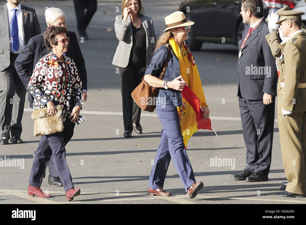 Madrid, Spain. 12th Oct, 2017. Princess Elena attended the National Day ...