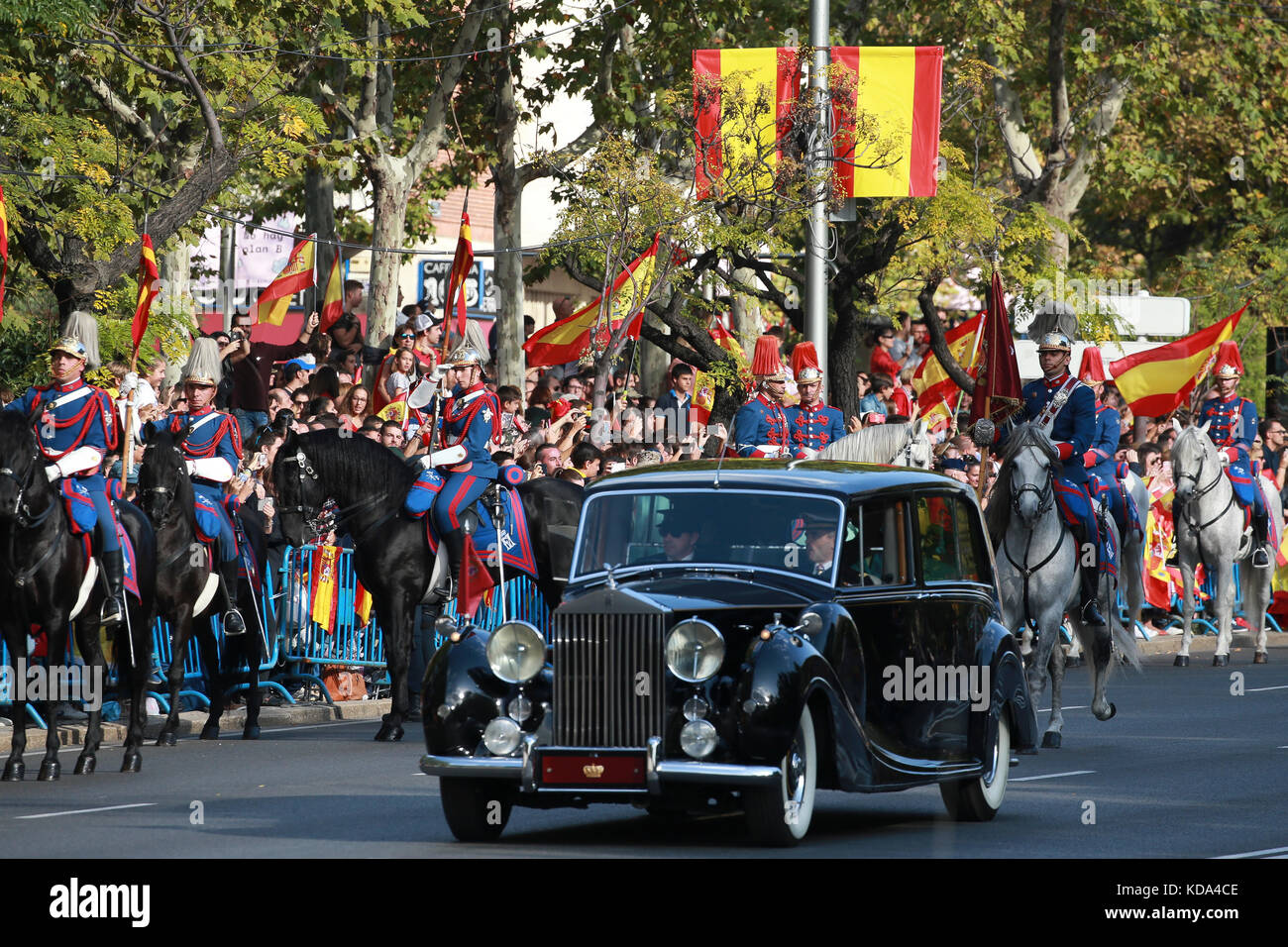 Madrid, Spain. 12th Oct, 2017. During a military parade on the national ...