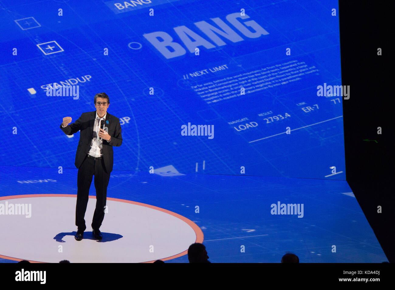 Paris, France. 12th Oct, 2017. Patrice Caine, CEO of Thales (Aerospace ...