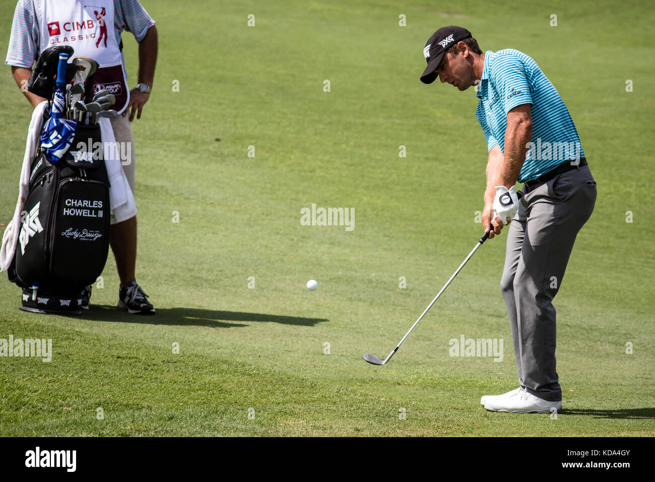 Kuala Lumpur, Malaysia. 12th Oct, 2017. USA Charles Howell III chip ...