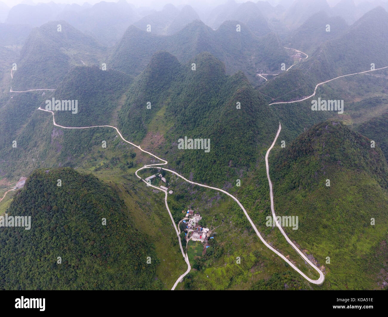 Du'an. 12th Oct, 2017. Photo taken on Oct. 12, 2017 shows a country ...