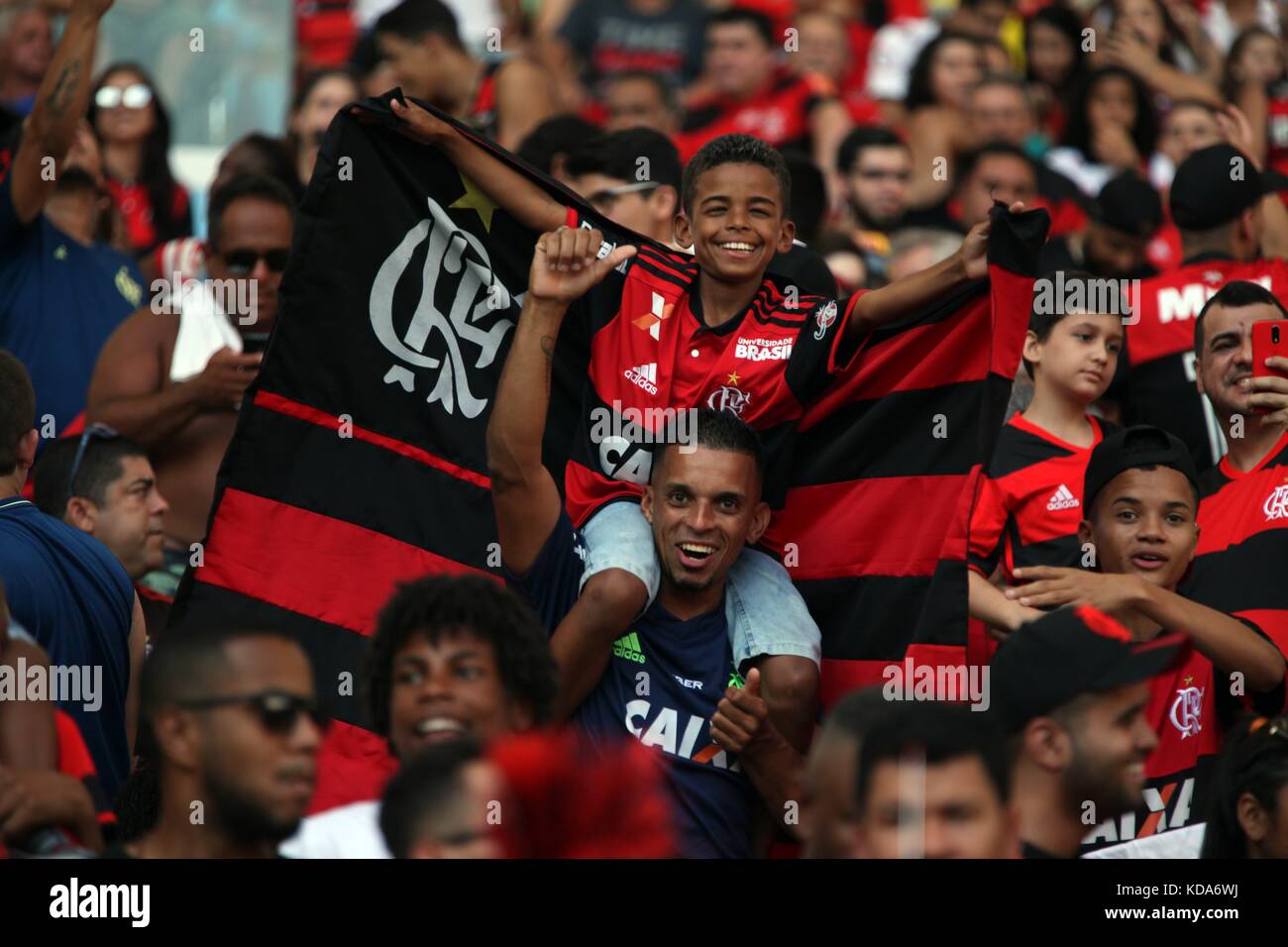 Rio De Janeiro, Brazil. 12th Oct, 2017. Flamengo vs. Fluminense in a ...