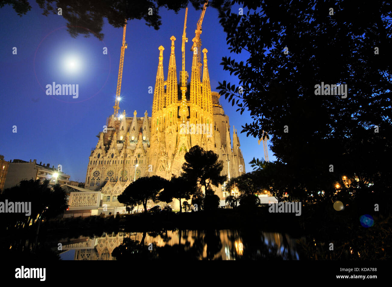 Sagrada Familia Temple. Antoni Gaudi, Barcelona, Catalonia, Spain Stock ...