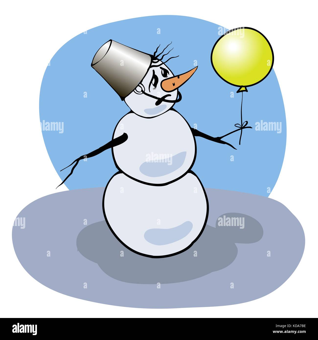 colorful picture with snowman Stock Vector Image & Art - Alamy