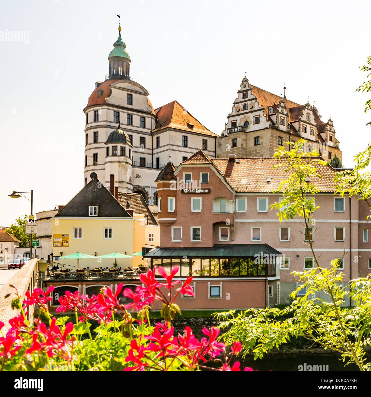 NEUBURG, GERMANY - AUGUST 25: The renaissance palace Schloss Neuburg in ...