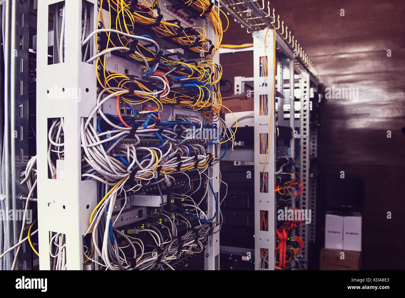 servers in server room Stock Photo - Alamy