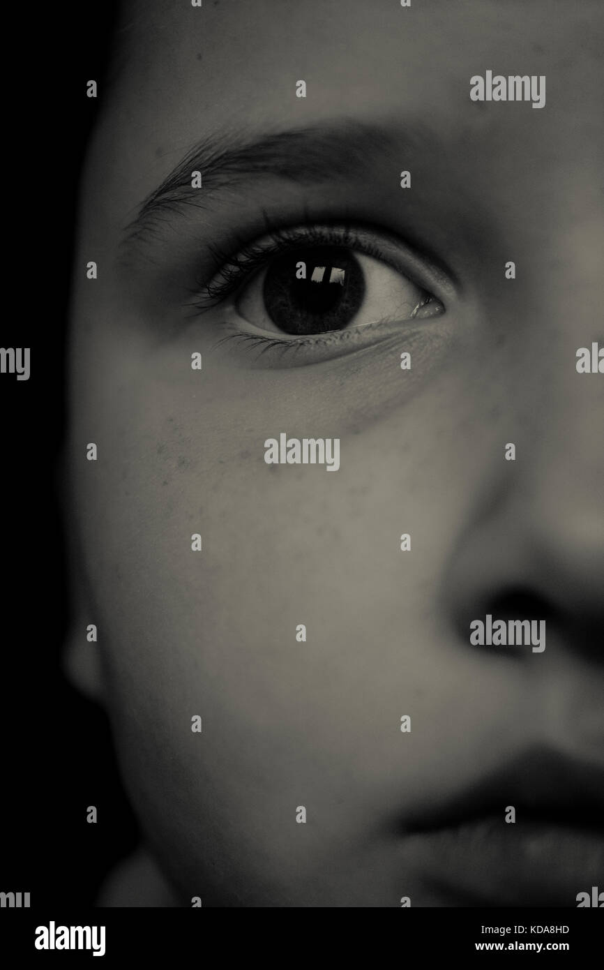 Childs Left Half Portrait Stock Photo - Alamy