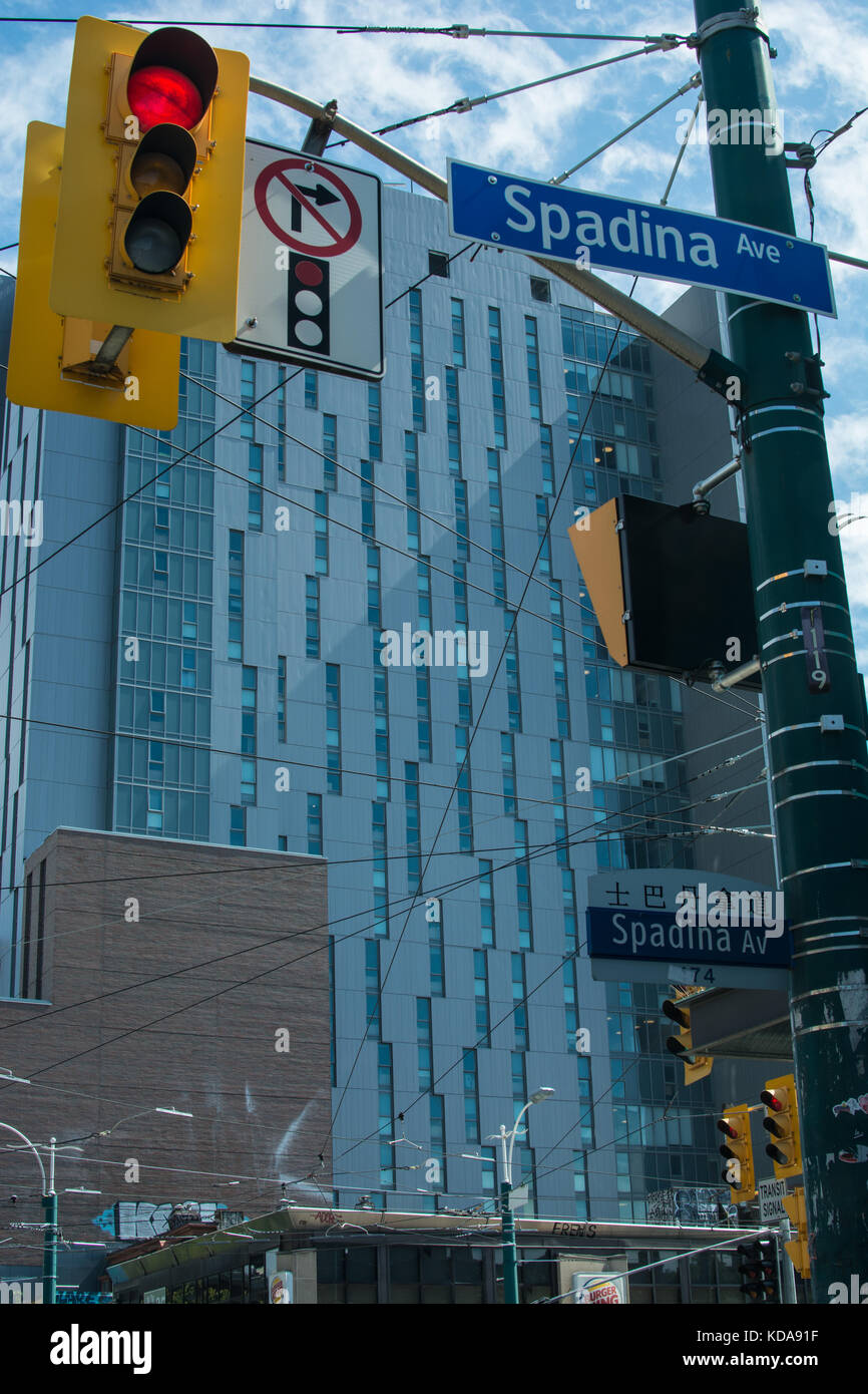 Spadina street sign hi-res stock photography and images - Alamy