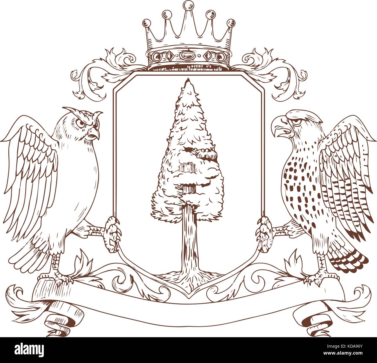 Family crest sketch High Resolution Stock Photography and Images - Alamy