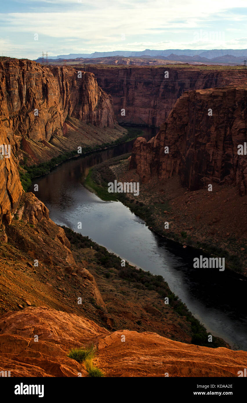 Winding Canyon with River Stock Photo - Alamy