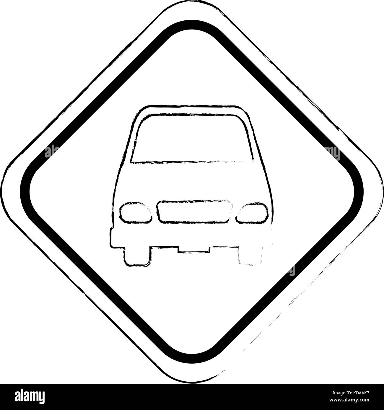 traffic signal with car Stock Vector Image & Art - Alamy