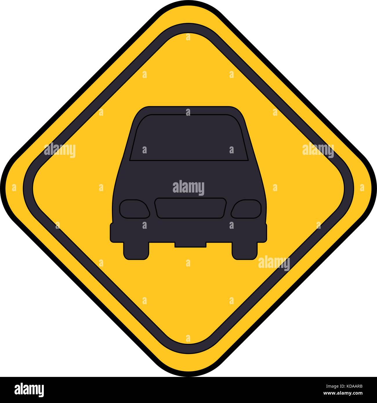 traffic signal with car Stock Vector Image & Art - Alamy