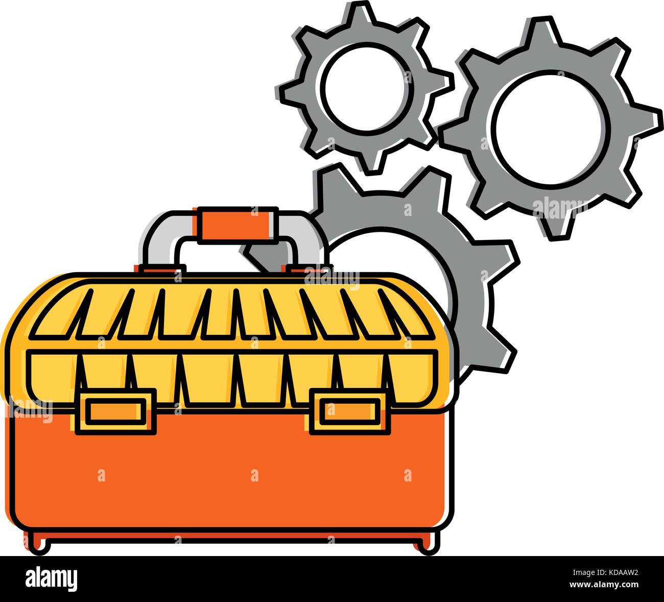 tool box with gears Stock Vector Image & Art - Alamy