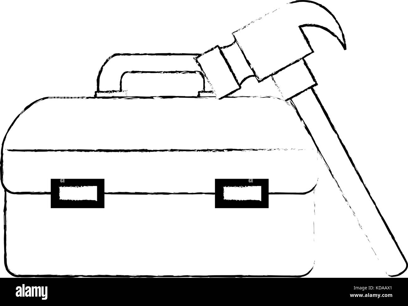 tool box with hammer Stock Vector Image & Art - Alamy