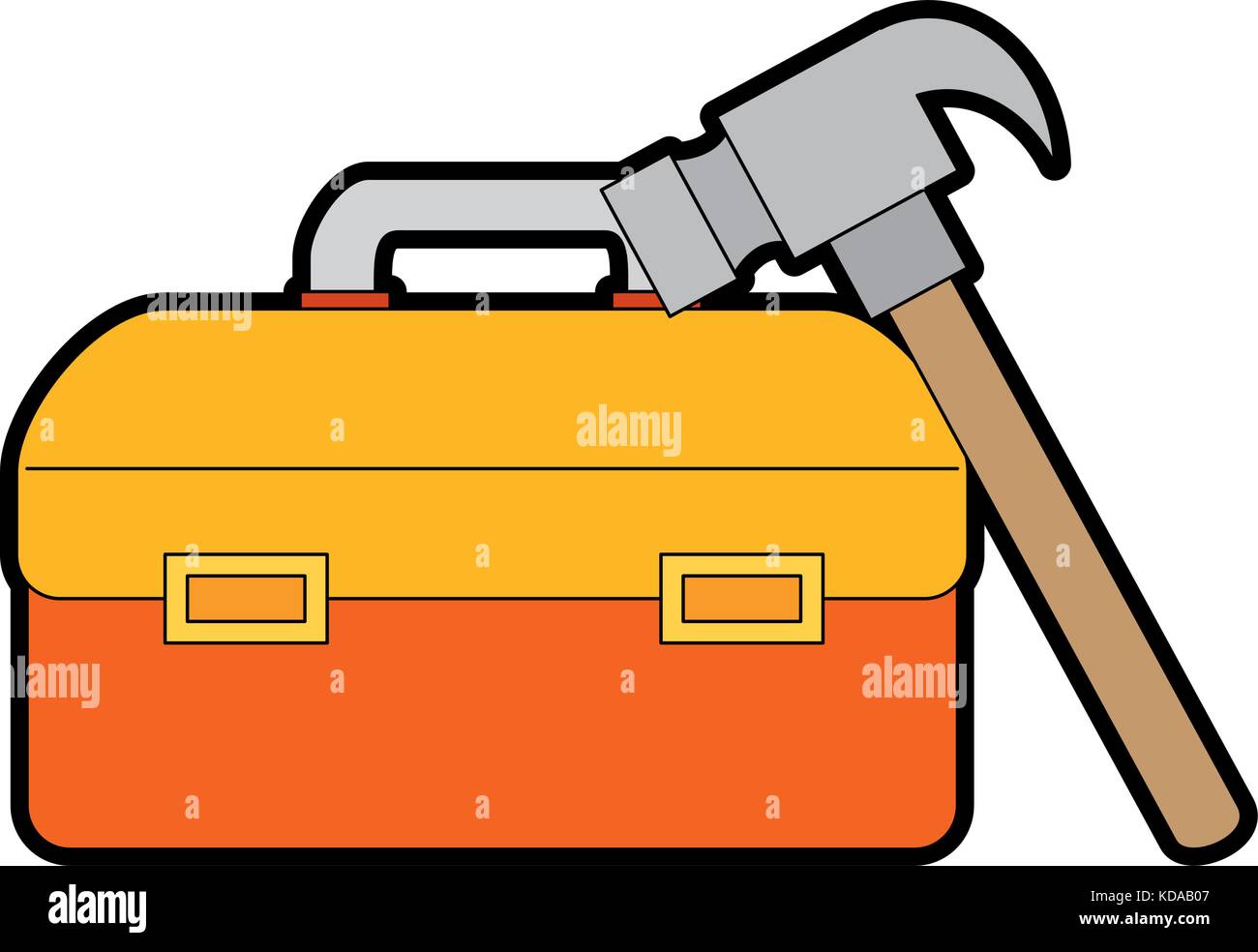 tool box with hammer Stock Vector Image & Art - Alamy